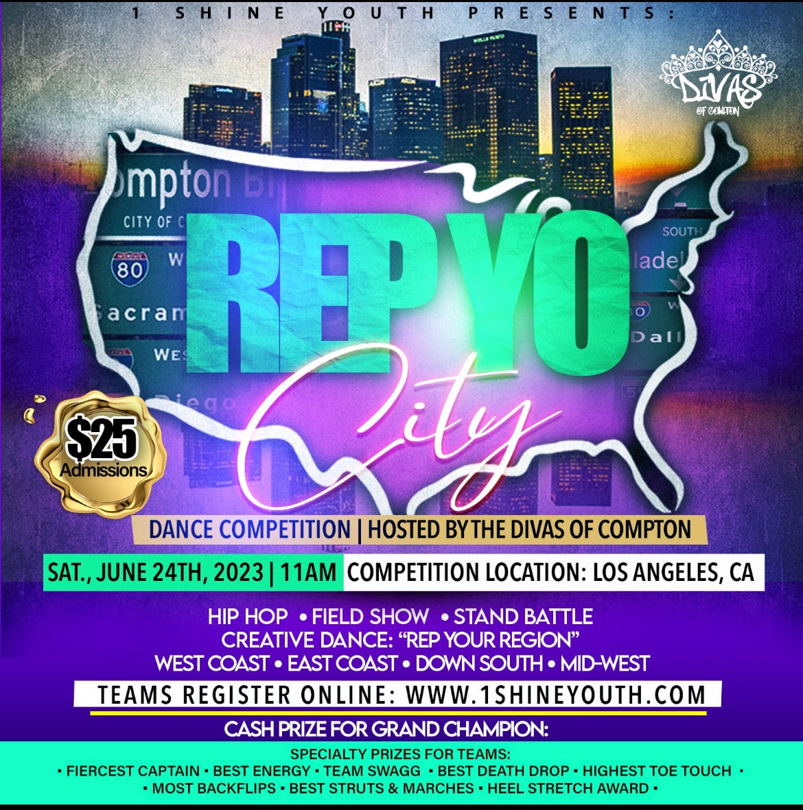 Rep Yo City Dance Team Registration | 1 Shine Youth Center